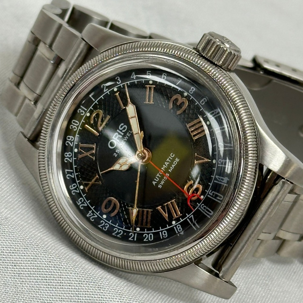 Pre-owned Oris Oris Pointer Automatic Roman Numerals Black Dial Gents ...